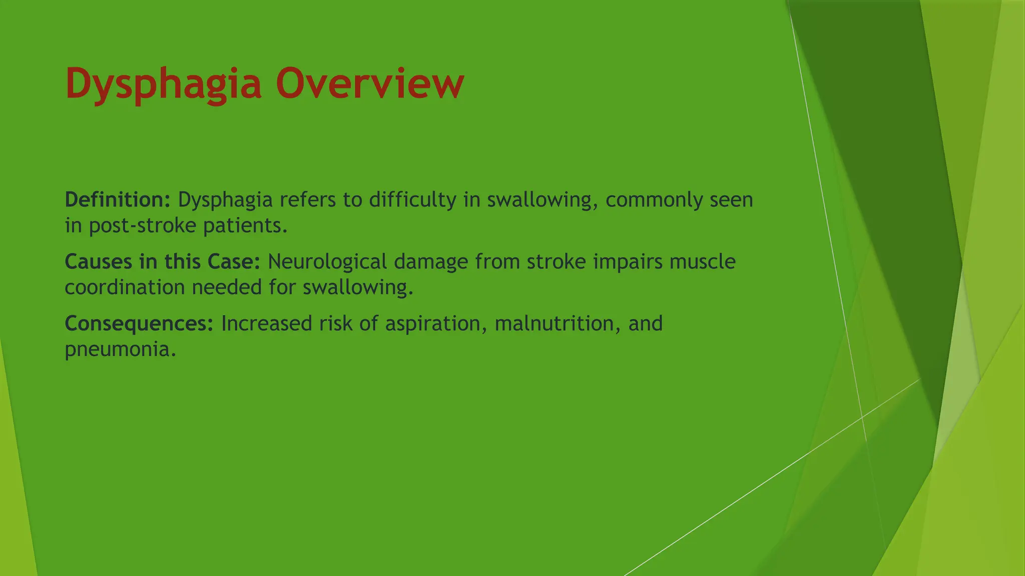 presentation group five medical surgery dysphagia and Aspiration Risk ...