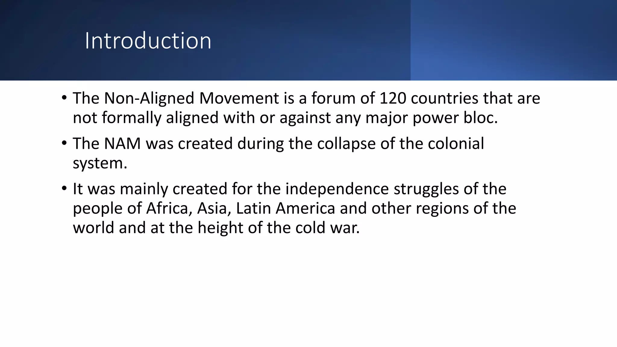 Non-aligned movement | PPT