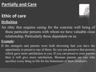 Ethics ( retributive justice & objections to ethics of care ) | PPTX