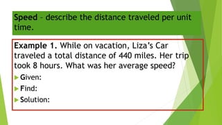 Motion in One Dimension: Distance, Displacement, speed or velocity and ...