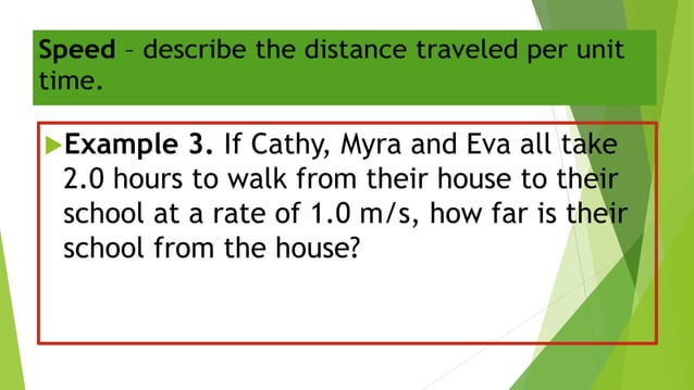 Motion in One Dimension: Distance, Displacement, speed or velocity and acceleration | PPTX