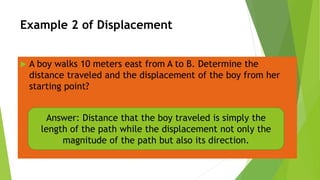 Motion in One Dimension: Distance, Displacement, speed or velocity and ...