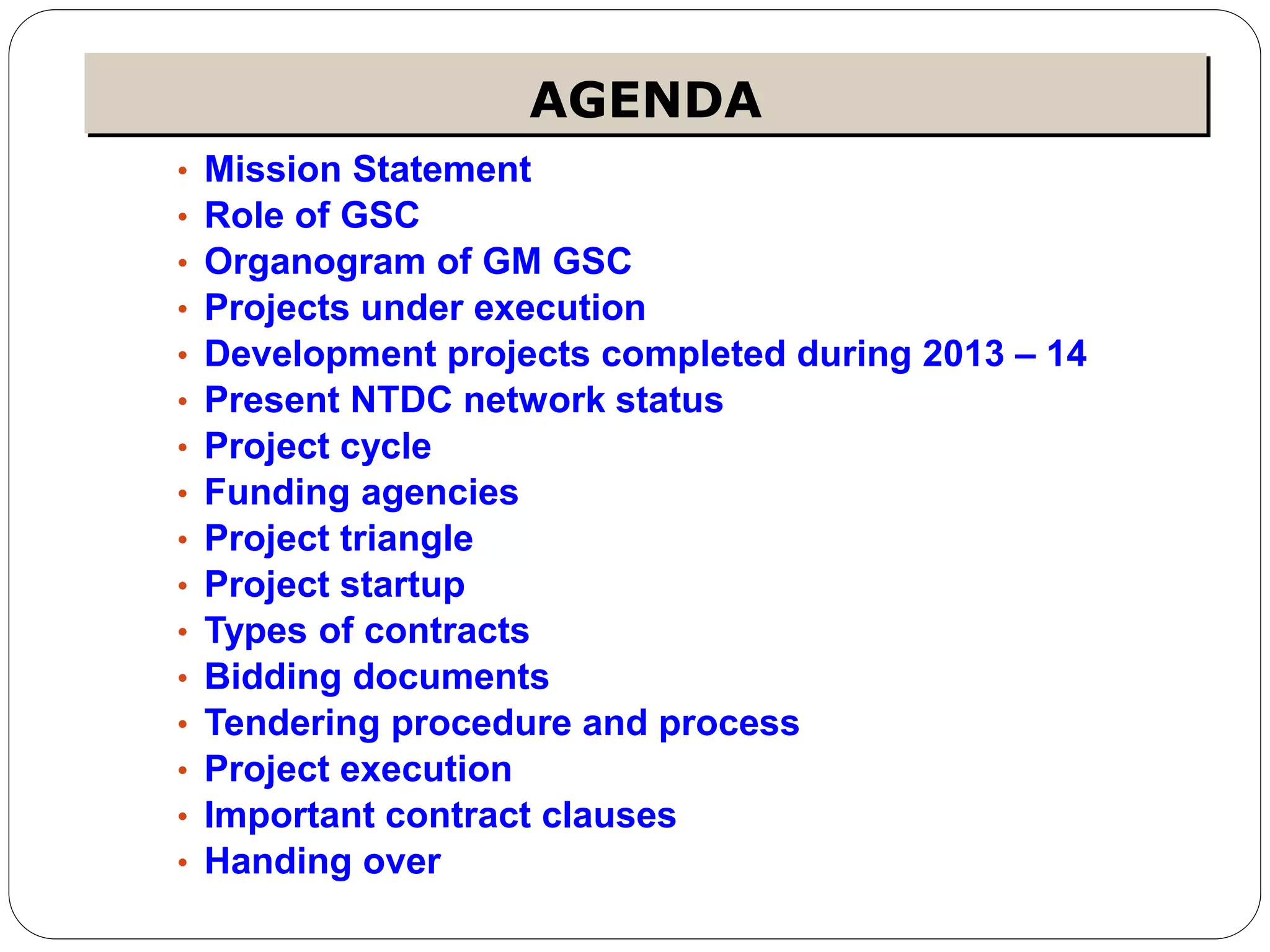 Grid Station Construction (GSC) NTDCL | PPTX
