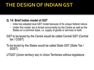 Presentation GST in Q&A format | PPTX