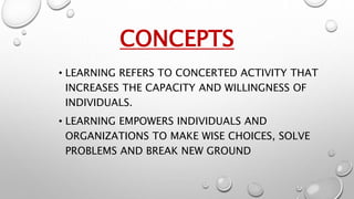 simple meaning of learning | PPT