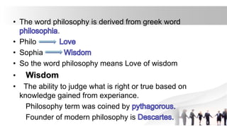 Introduction of philosophy | PPT