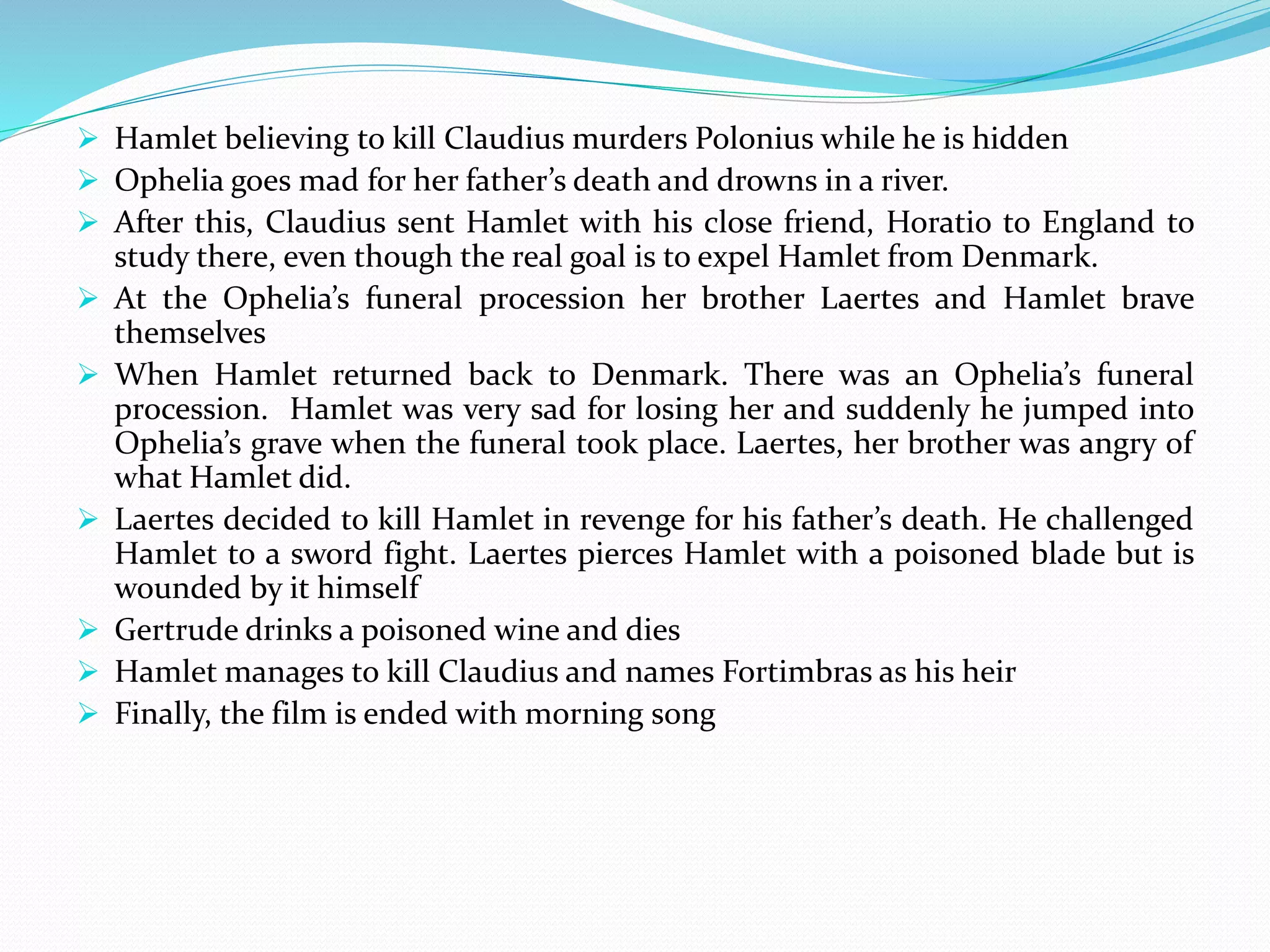 Presentation on Hamlet by William Shakespeare | PPTX