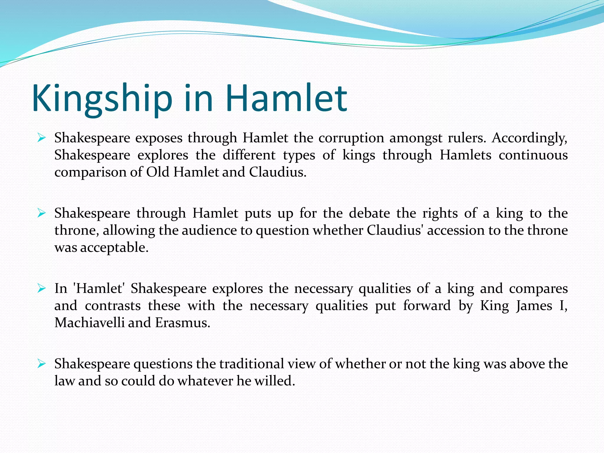 Presentation on Hamlet by William Shakespeare | PPTX