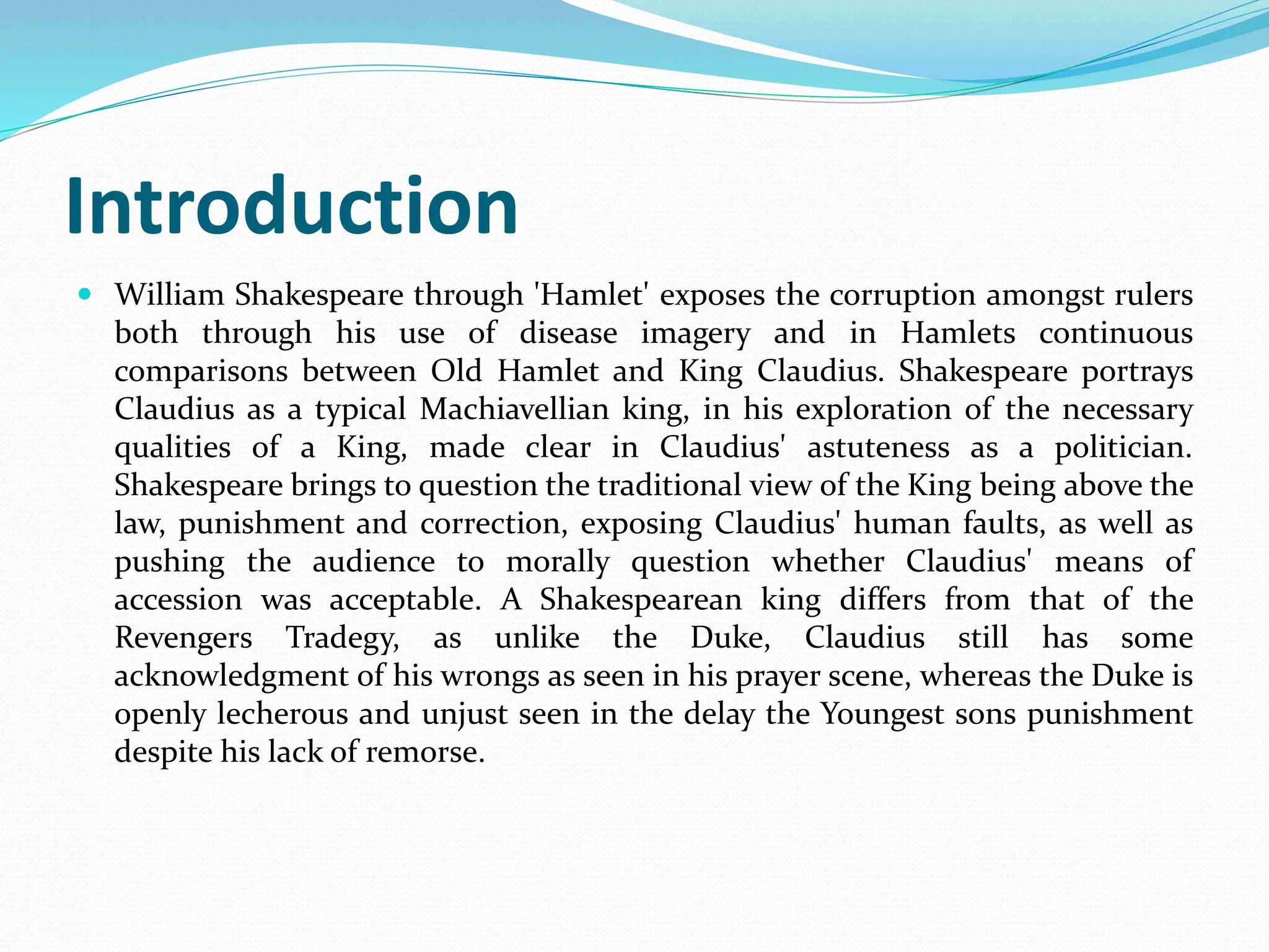 Presentation on Hamlet by William Shakespeare | PPTX