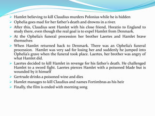 Presentation on Hamlet by William Shakespeare | PPTX