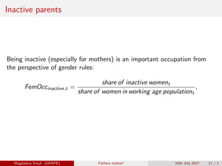 Fathers matter! – choices of occupations of parents and children | PPT