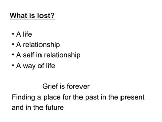 Presentation Handout On Grief And Loss | PPT