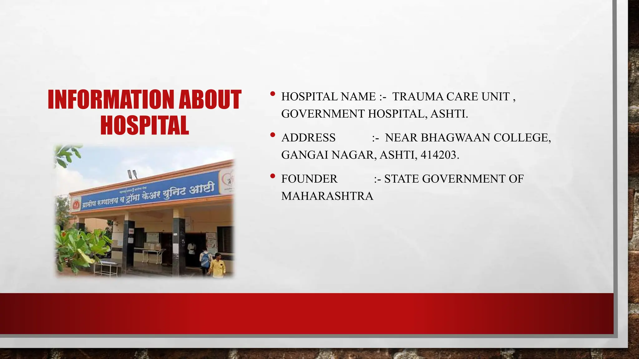 Report on practice school | Hospital training Project presentation |b ...