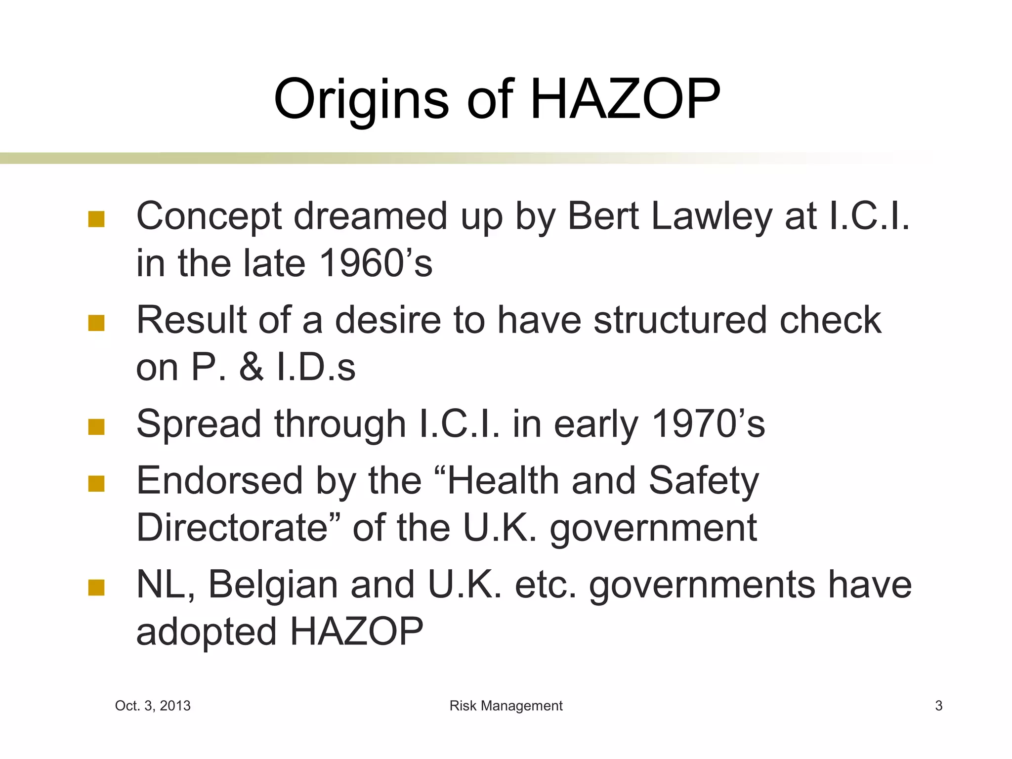 Presentation hazop introduction | PPTX
