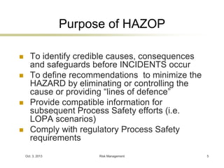 Presentation hazop introduction | PPTX