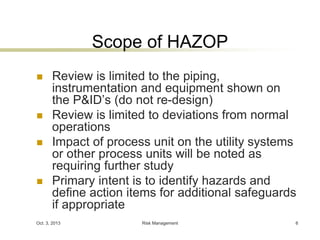 Presentation hazop introduction | PPTX