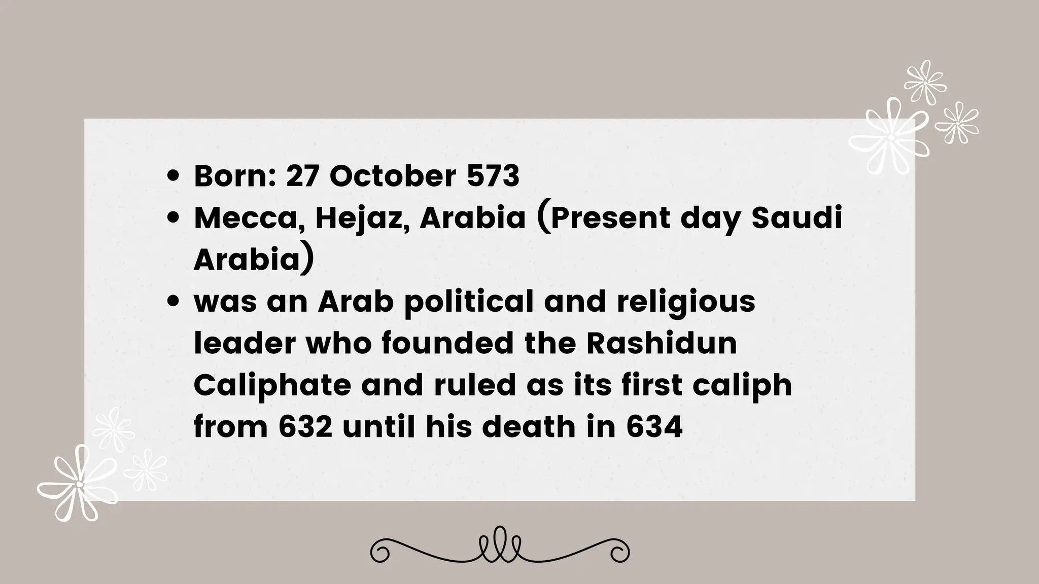 Hazrat Abu Bakkar Siddique Presentation | PDF