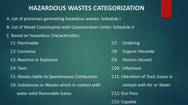 Hazardous Waste Management & Its Legal Requirement in India | PDF ...