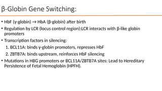 Hemoglobin in beta thalassemia ........ | PPTX