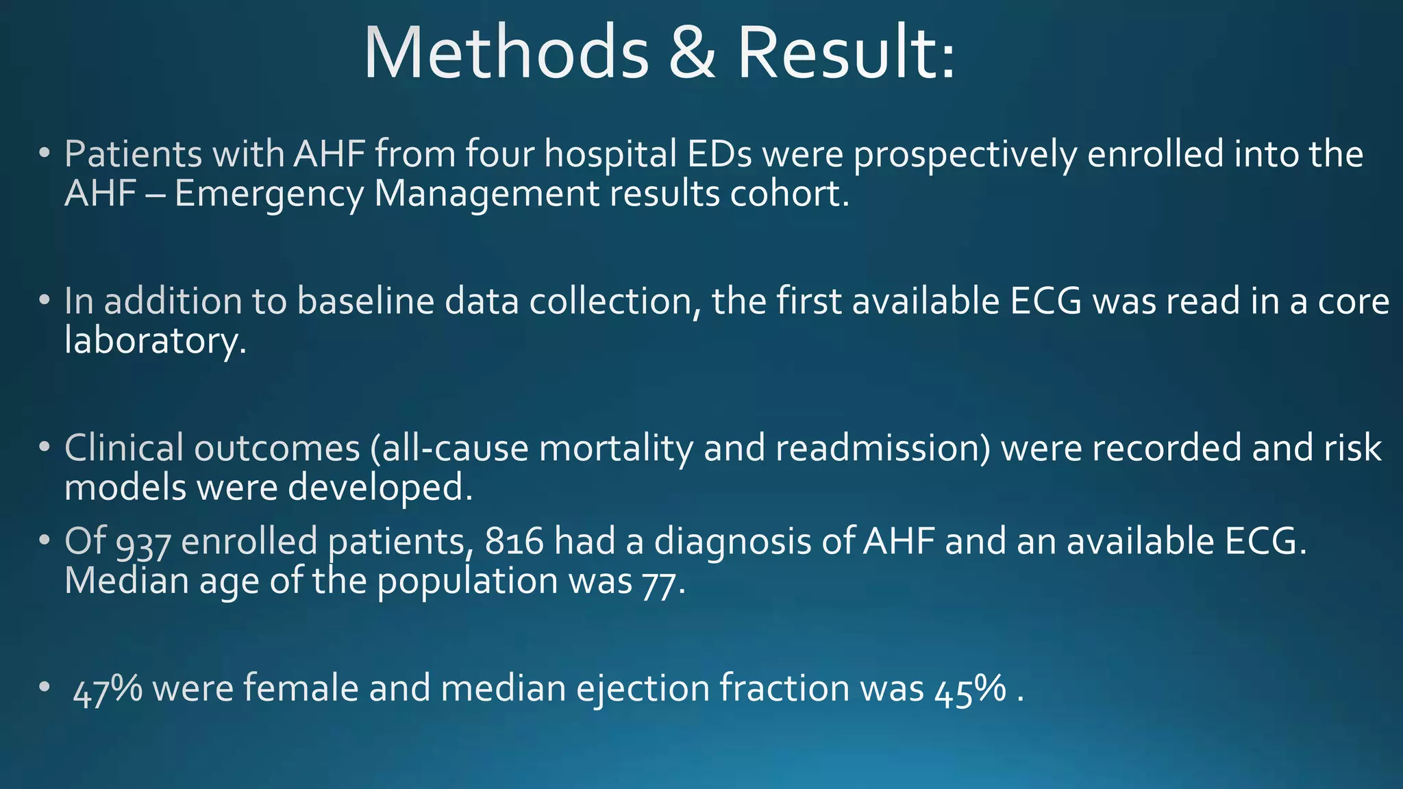 ECG and Acute Heart Failure, ECG,HF. | PPTX