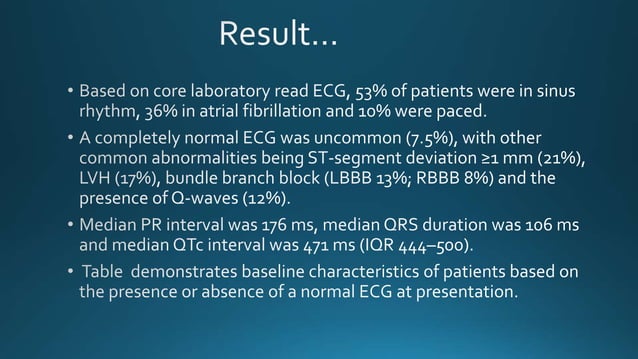 ECG and Acute Heart Failure, ECG,HF. | PPTX | Heart and Cardiovascular ...