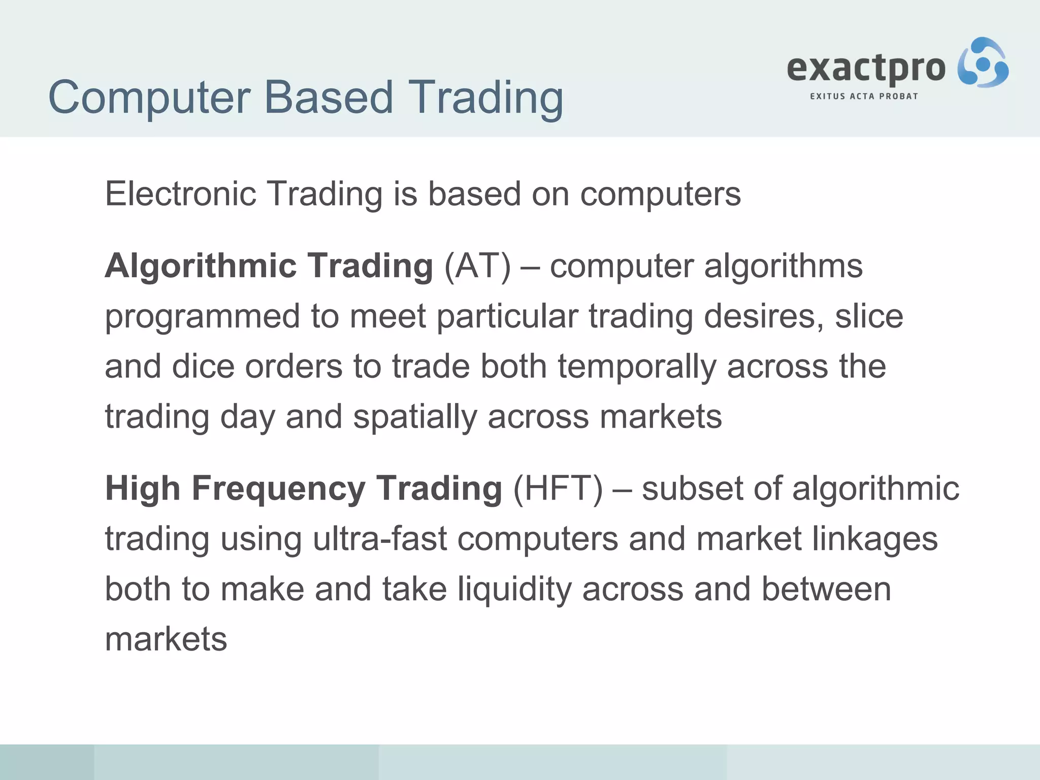 Theory of High Frequency Trading Systems Testing | PPT