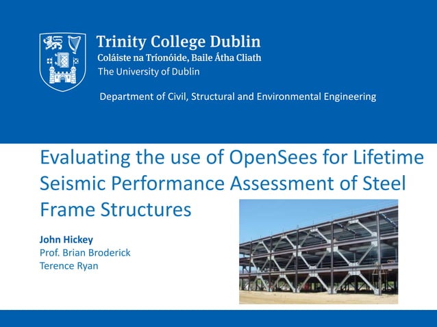 Evaluating the use of OpenSees for lifetime seismic performance ...