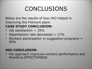 Presentation NUMMI HIO | PPT