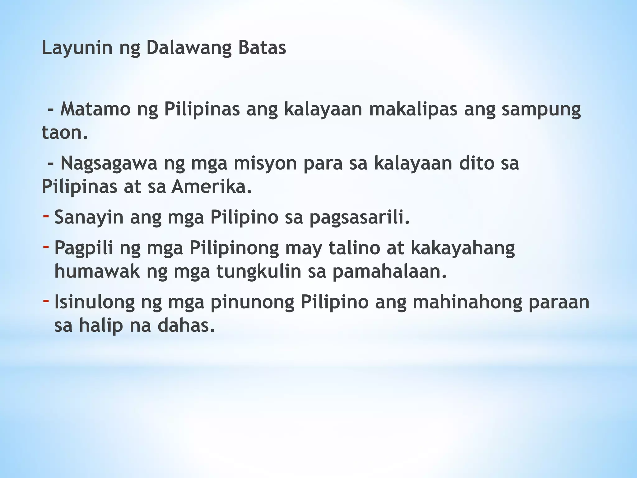 The Hare-Hawes Cutting and Tydings-Mcduffie Law | PPTX