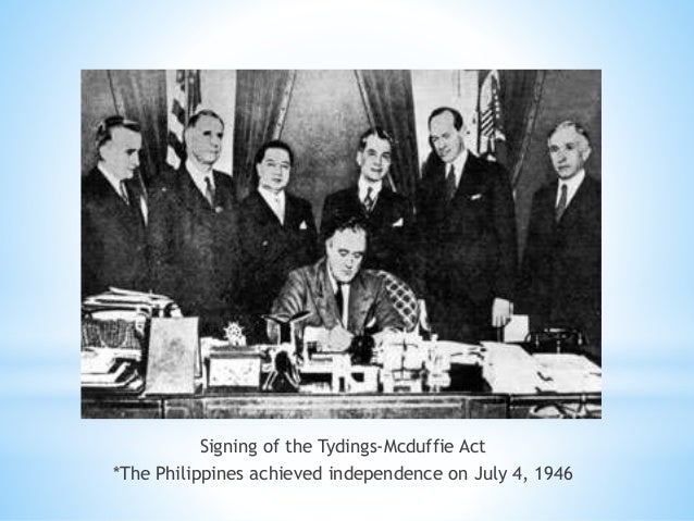 The Hare-Hawes Cutting and Tydings-Mcduffie Law