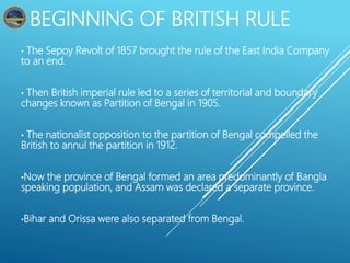Presentation history of Bengal | PPTX