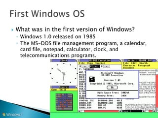 Presentation Introduction to Windows | PPTX