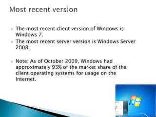 Presentation Introduction to Windows | PPTX