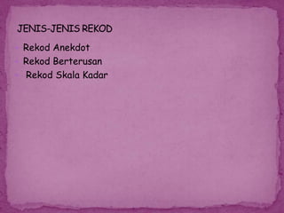 kepentingan rekod rekod | PPTX