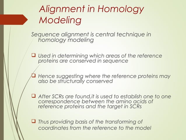 Presentation homolgy modeling | PPT