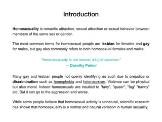 Presentation homosexuality | PDF