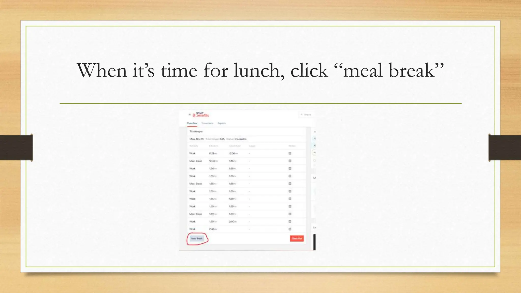 Presentation How to clock in and out with Zenefits.pptx