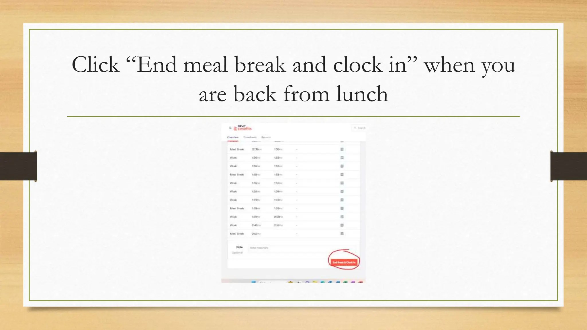 Presentation How to clock in and out with Zenefits.pptx