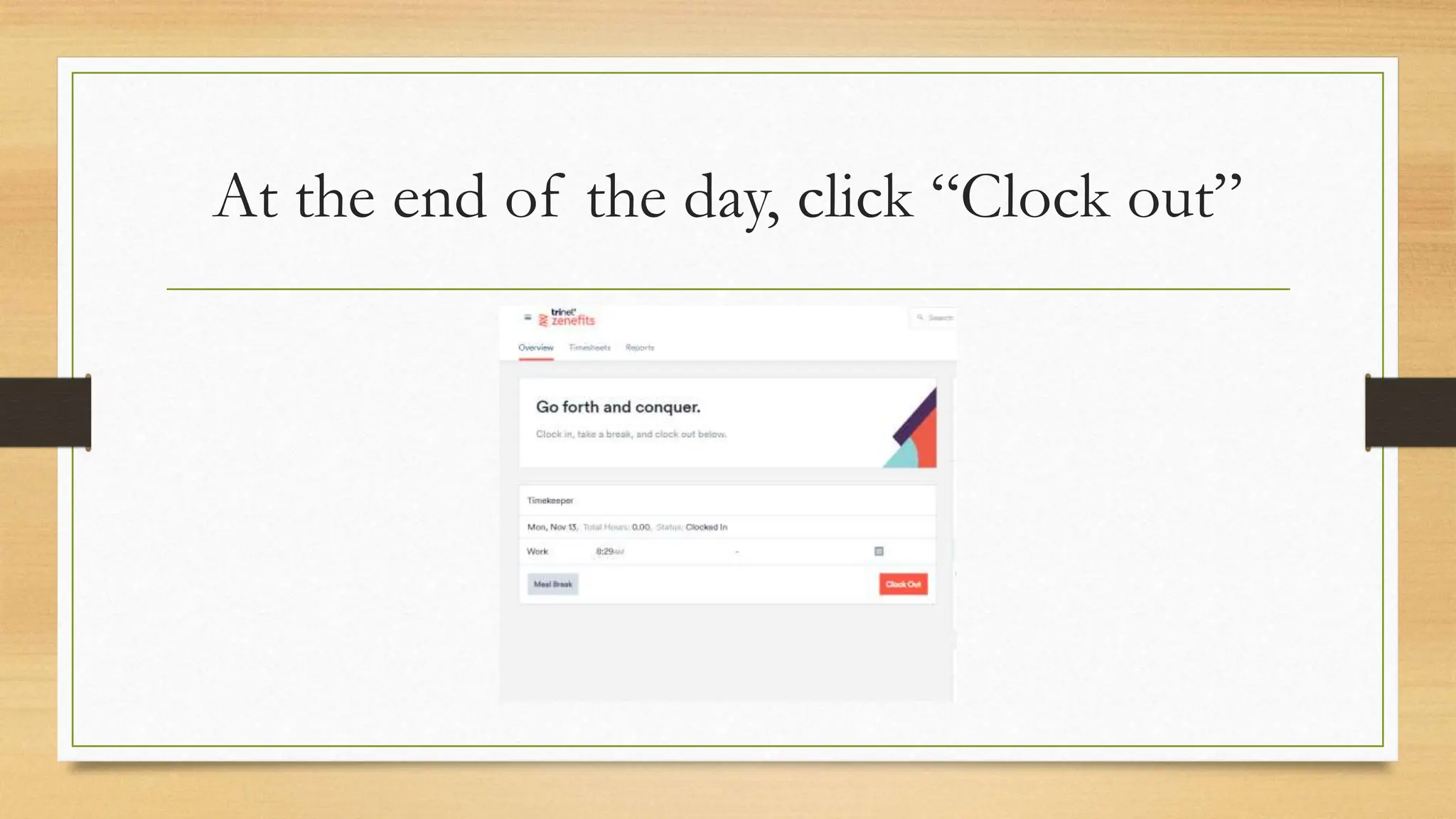 Presentation How to clock in and out with Zenefits.pptx