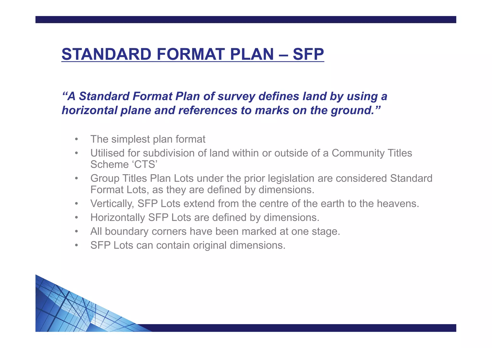 How to read plan formats and definitions of lots and common property | PDF