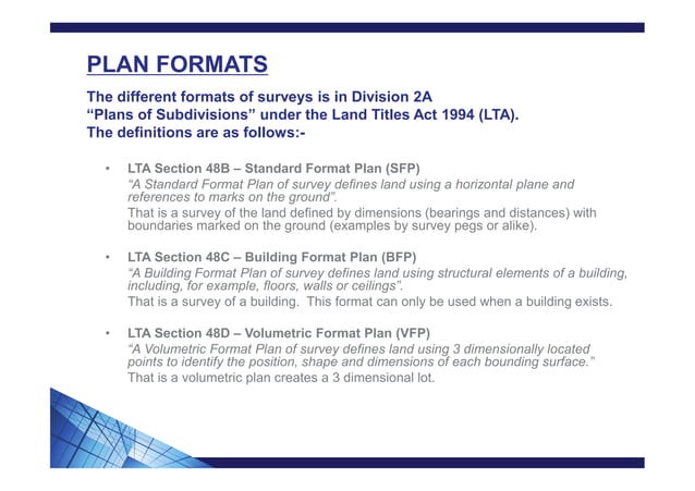 How to read plan formats and definitions of lots and common property | PPT