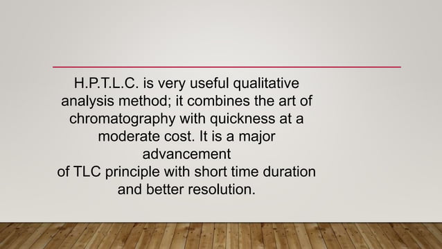 HPTLC | PPT | Free Download
