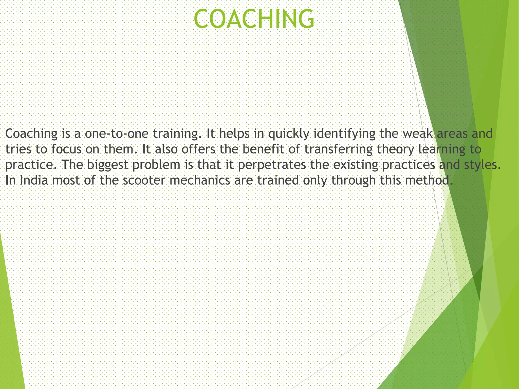 Methods of training on the job off the job | PPTX