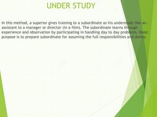 Methods of training on the job off the job | PPTX