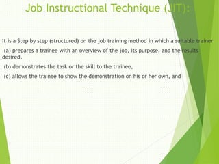 Methods of training on the job off the job | PPTX