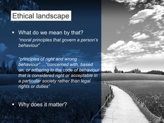 HR and Business Ethics - HR and OD's influence on ethical leadership | PDF