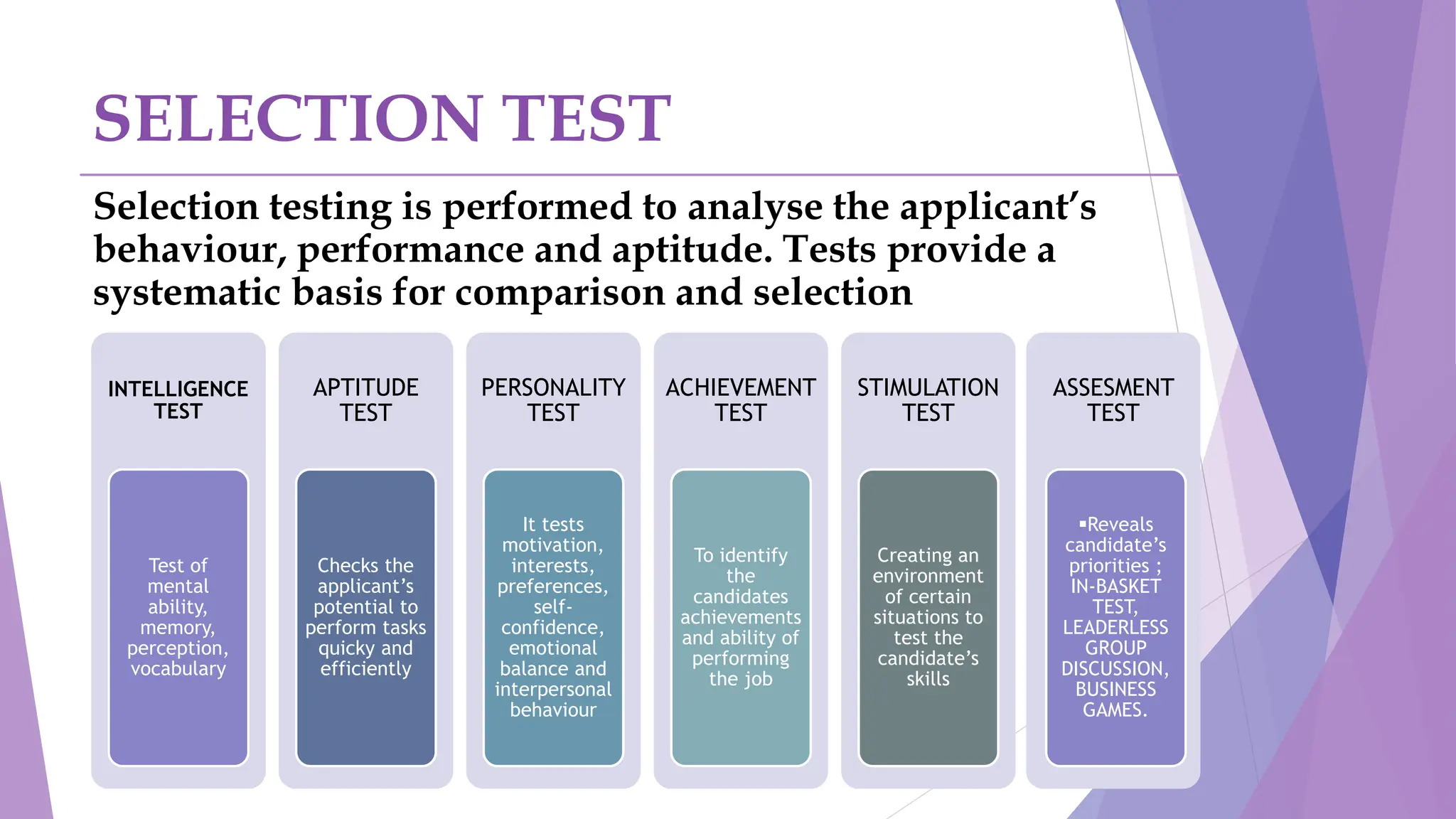 A presentation on Employee Selection process | PPTX
