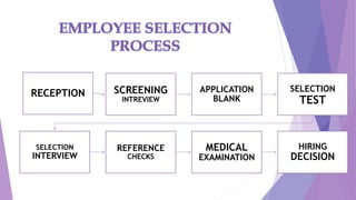 A presentation on Employee Selection process | PPTX