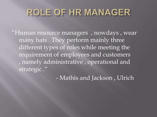 Presentation On Human Resource Management | PPTX