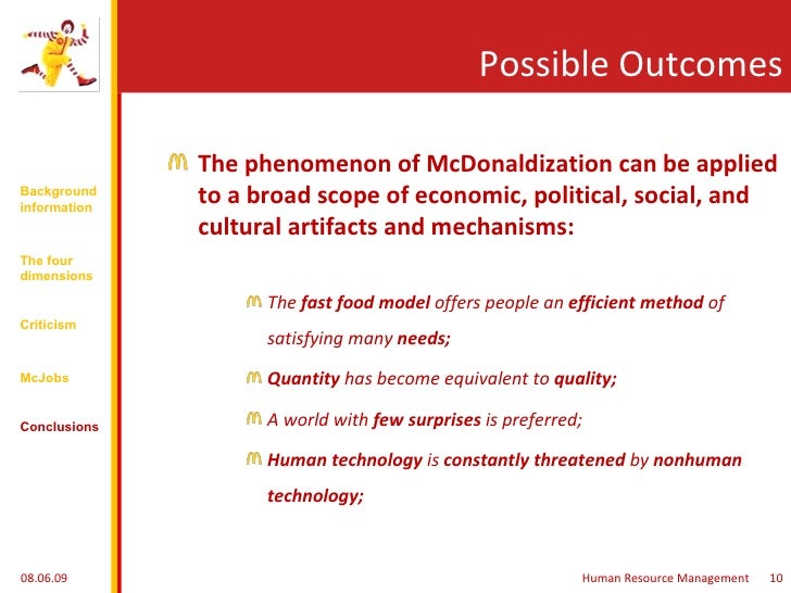 McDonalidization